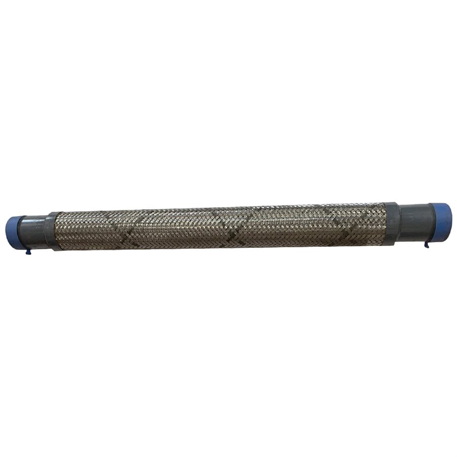 Flex 2 in. X 12 in. OAL SS BRAIDED HOSE C / W 2 in. 234.00 SCH.80 MNPT ...